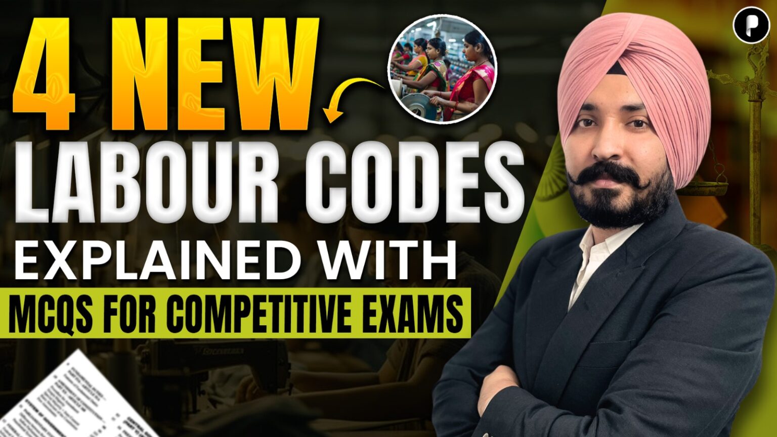 4 New Labour Codes Explained | Complete Explanation with MCQs for Govt ...